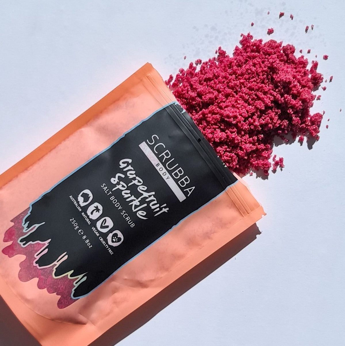 Grapefruit Shimmer Sparkle Salt Body Scrub | Scrubba Body – Scrubba ...